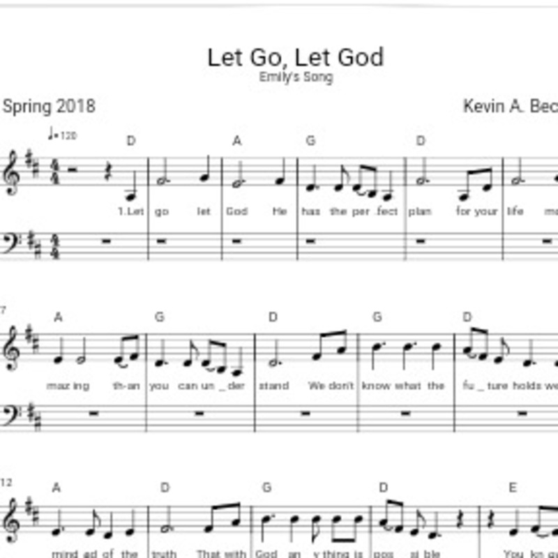 Let Go Let God Sheet Music By Kevin A Bechtel For Guitar Noteflight