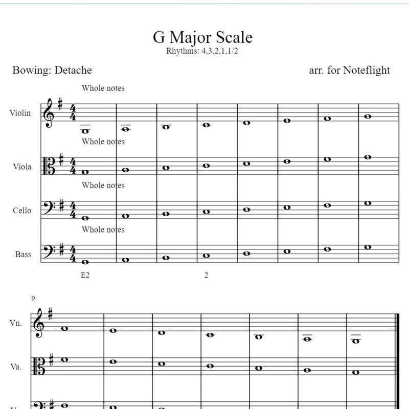 G Major Scale Sheet Music by Jonathan Poland for Orchestra - Noteflight ...