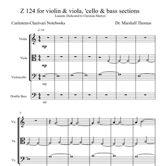 Z 124 for violin & viola, 'cello & bass sections Sheet Music by ...