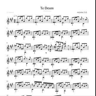 Te Deum Free Sheet Music by L.G. for Guitar | Noteflight