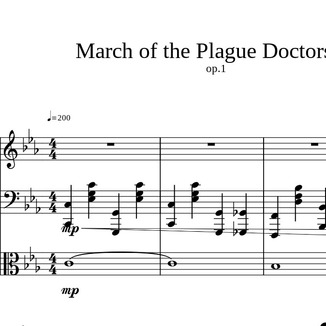 Masquerade of the Plague Doctors Free Sheet Music by None for Piano ...