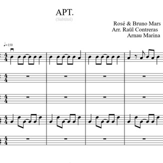 APT. Free Sheet Music by Rosé & Bruno Mars for Violin and Cello ...
